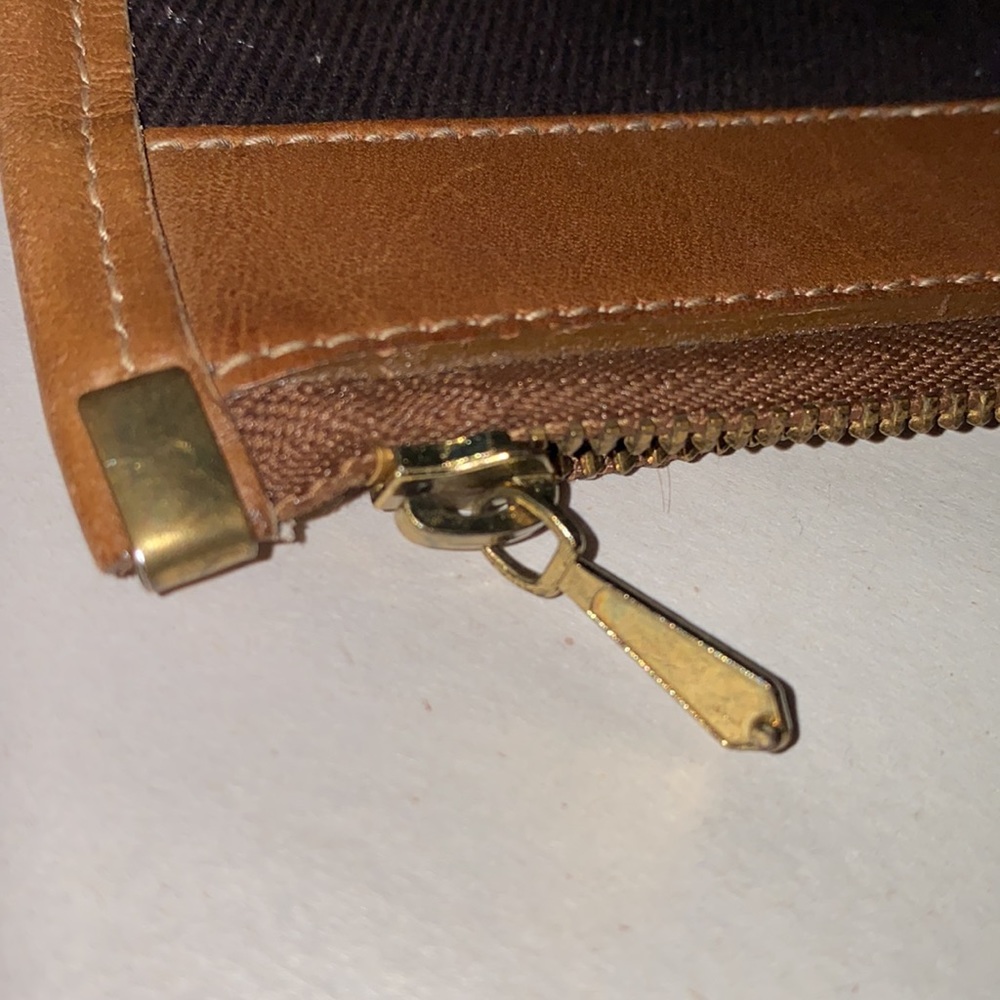 Brahmin Rare Vintage Leather & Fabric Cosmetic Case E… - Gem